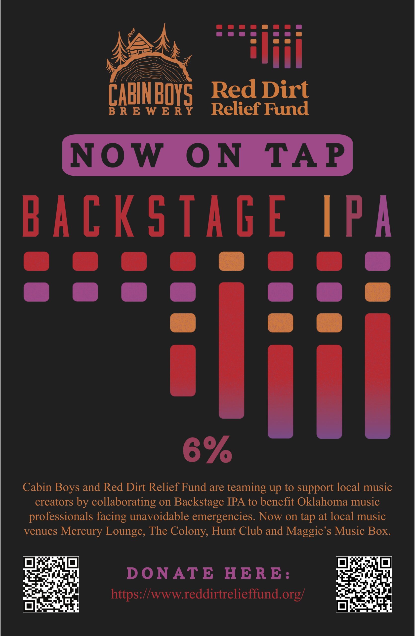 Backstage IPA Happy Hour Series - Red Dirt Relief Fund